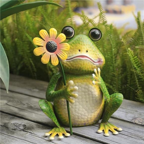 Accents | Garden Frog Statue Outdoor Decor Metal Frog Yard Art ...